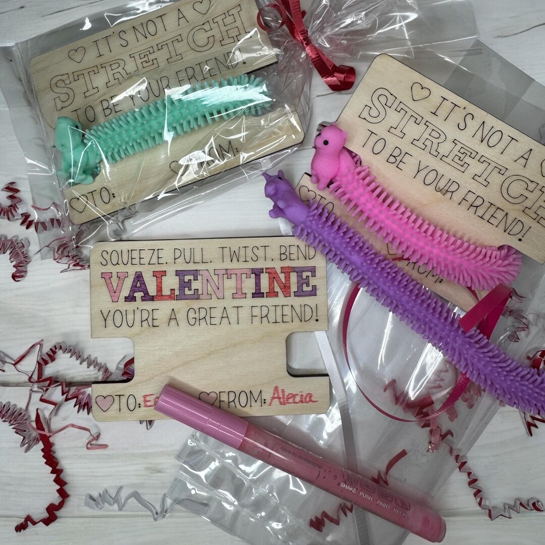 Valentines Day Party Favor for Kids, Stretchy Fidget Bracelet, Sensory ...