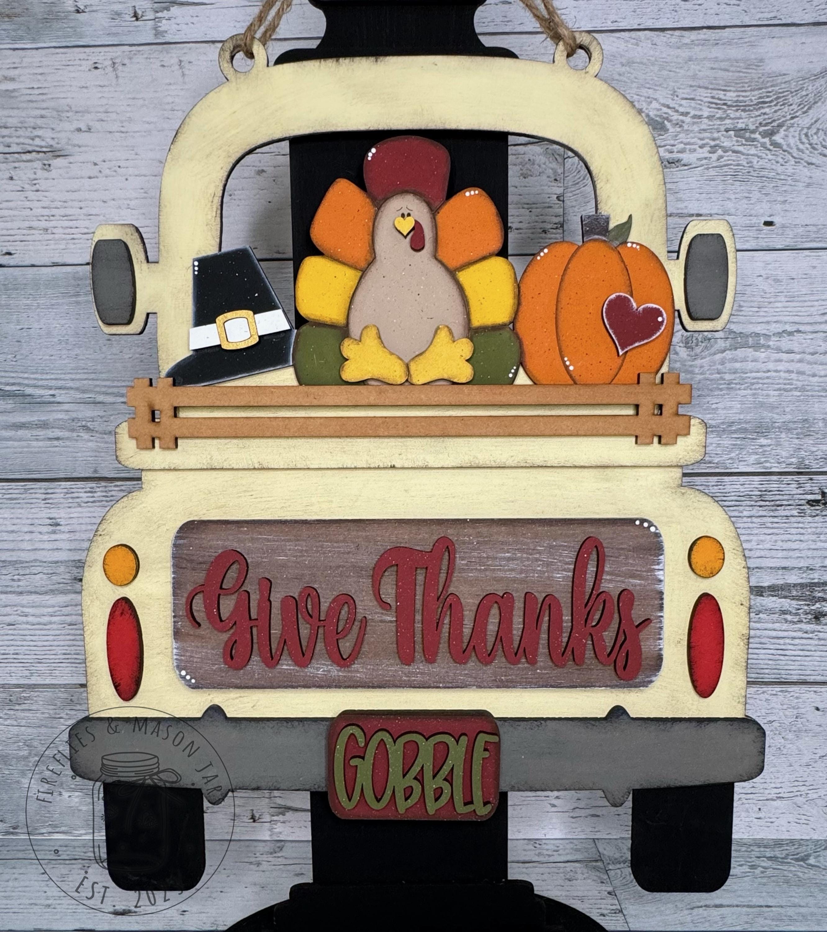 GIVE THANKS | 12" Farm Truck Add-on - Etsy