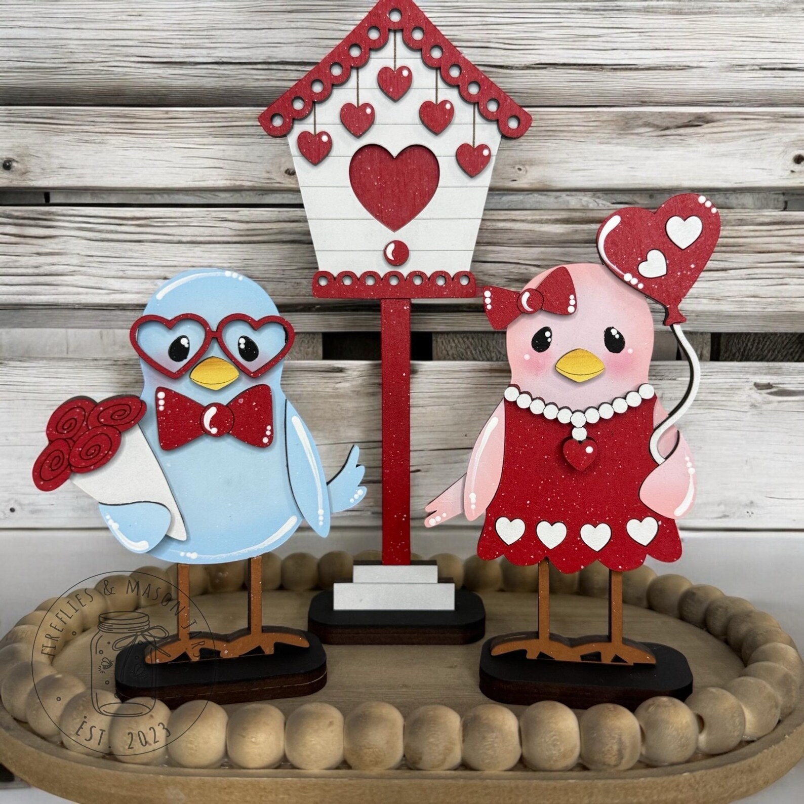 Love Birds Valentines Day Shelf Sitters, Valentine’s Day Decor, Sold ...