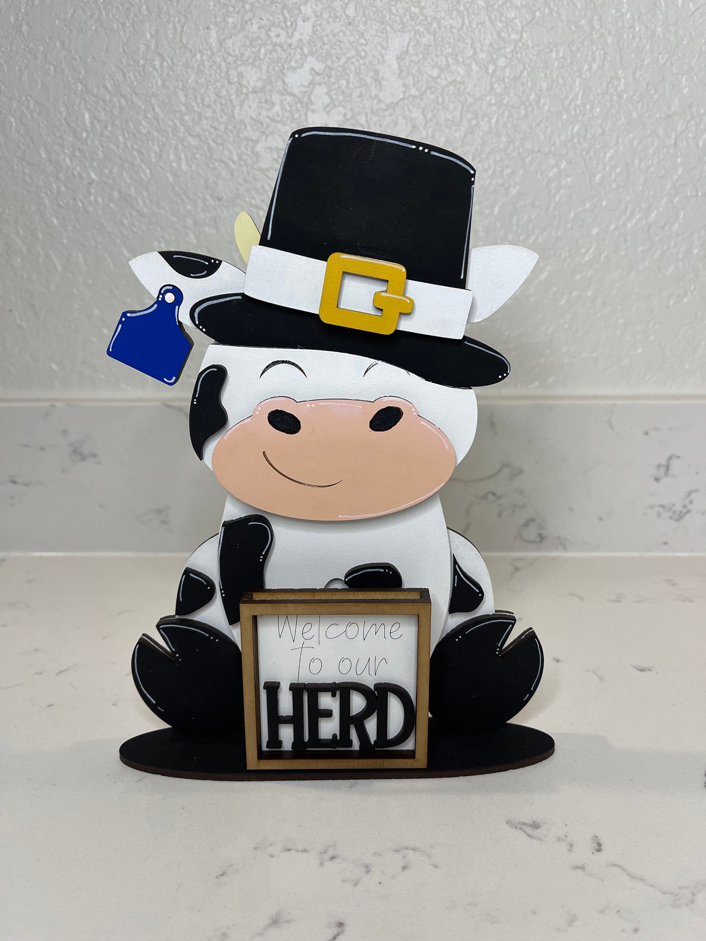 Milk Cow Interchangable With Hats and Sign - Etsy