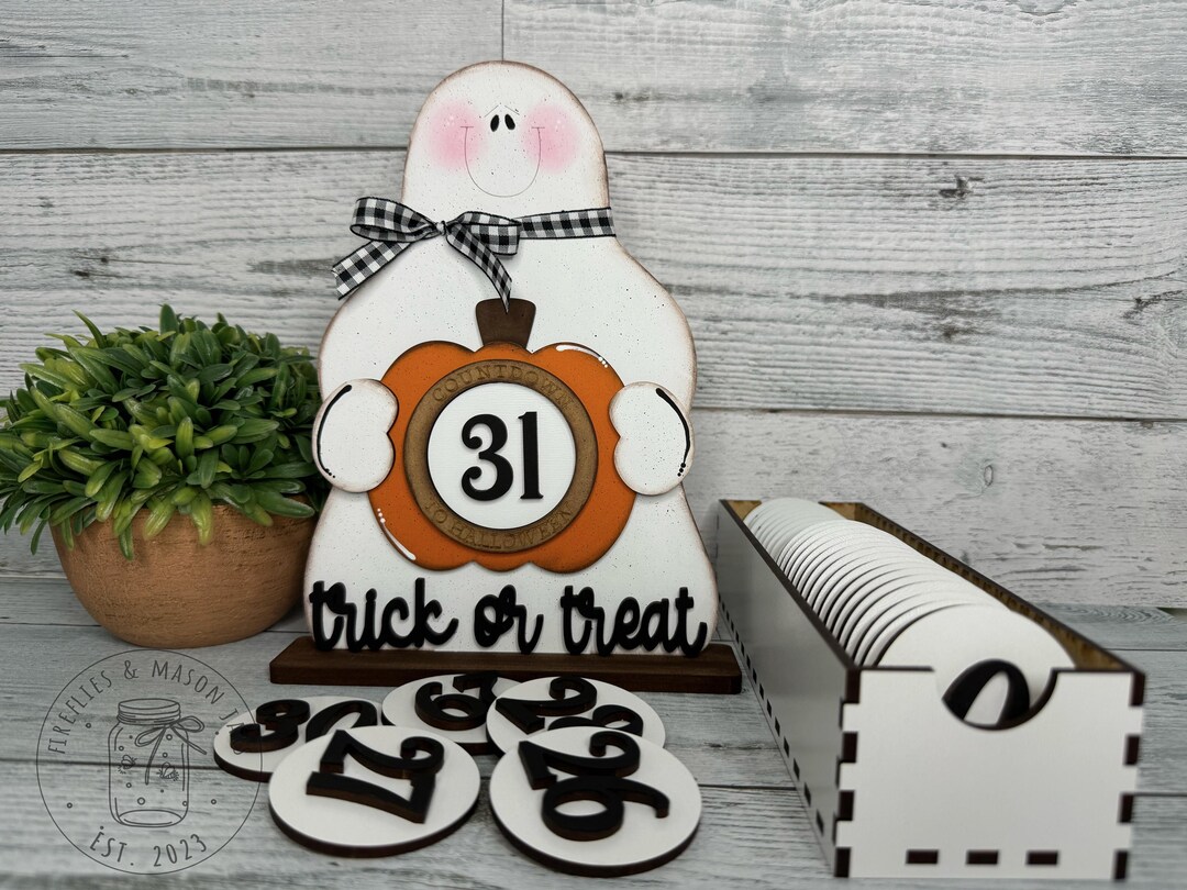 Standing Halloween Ghost Countdown Shelf Sitter, Gifts for Kids, Fall ...