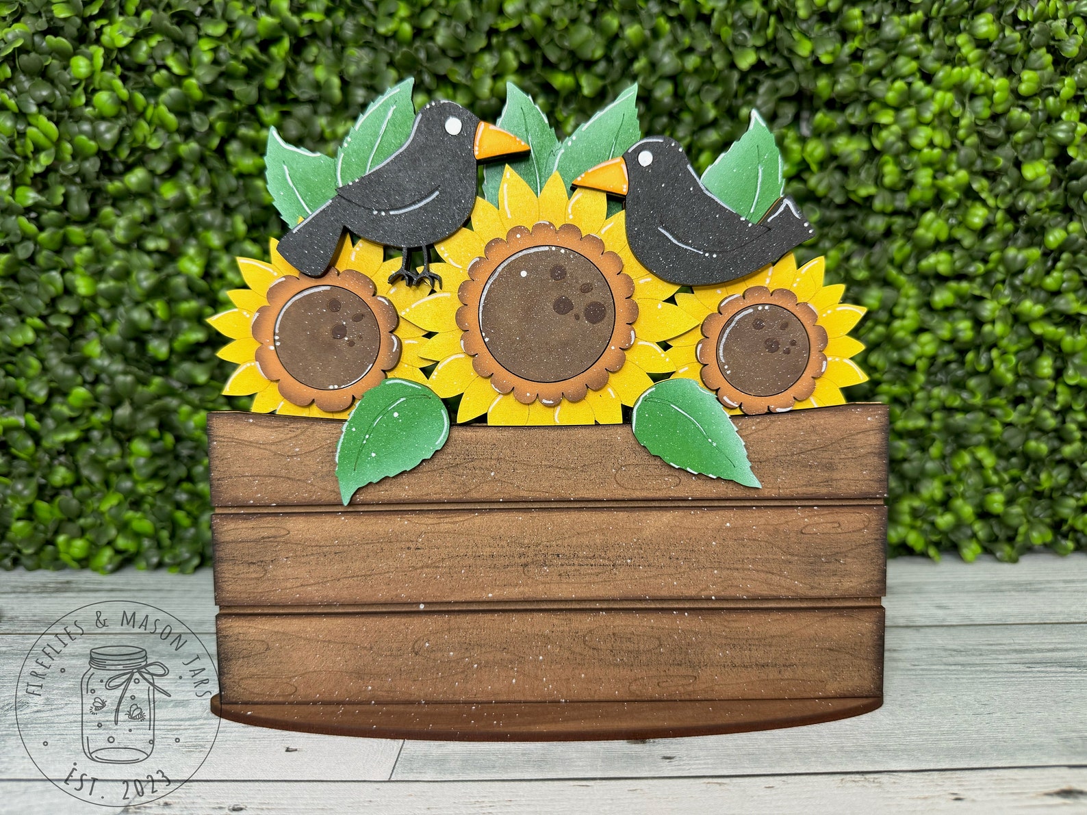 Sunflower Crow | Add-on for Large Flower Baskets and More ...