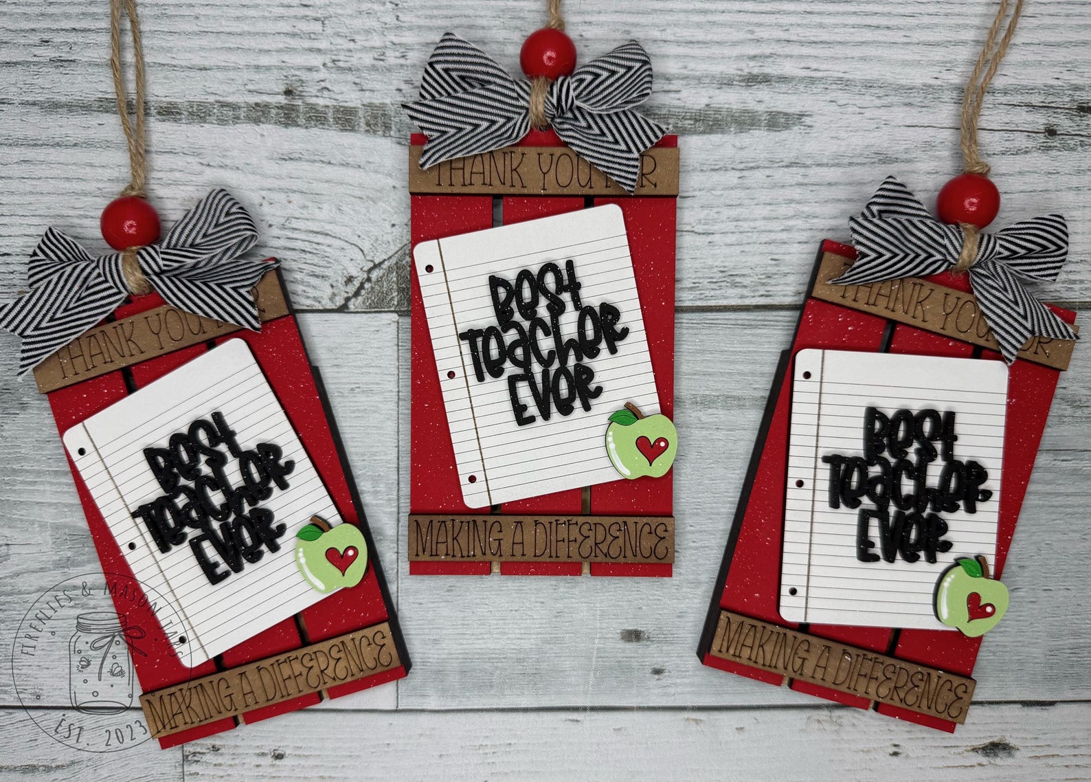 Teacher & Bus Driver Ornament, Gift Card Holder, Custom Gifts, Gifts ...
