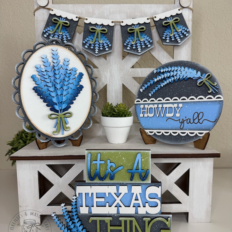 Bluebonnets Tray - Etsy