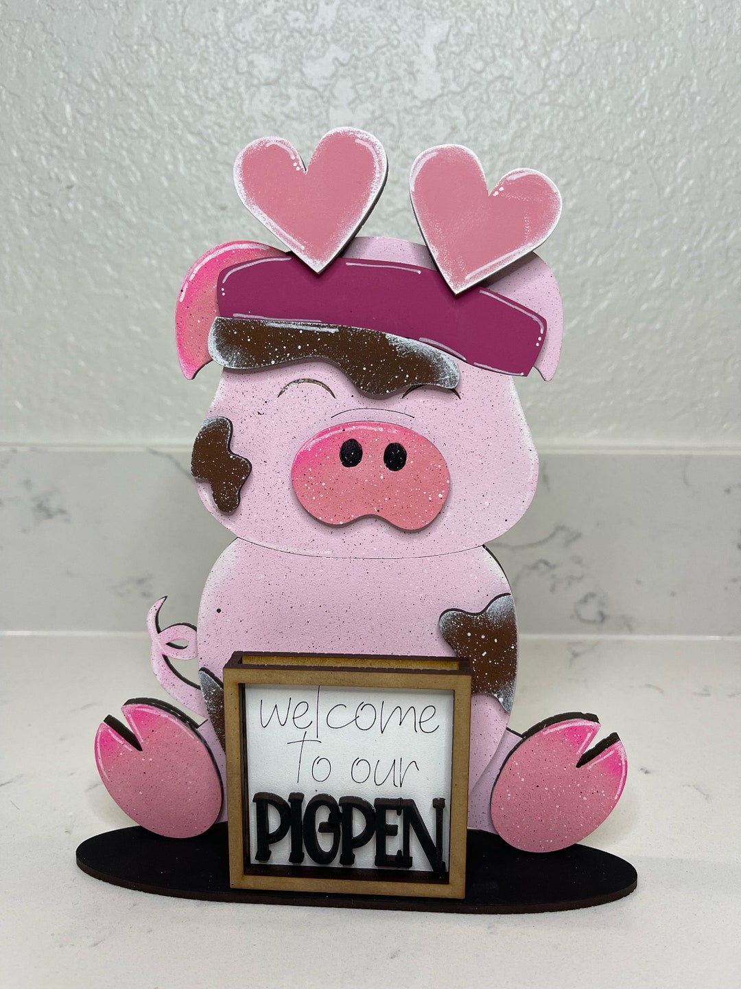 Pig Shelf Sitter With Interchangeable Hats and Bows for ALL SEASONS ...