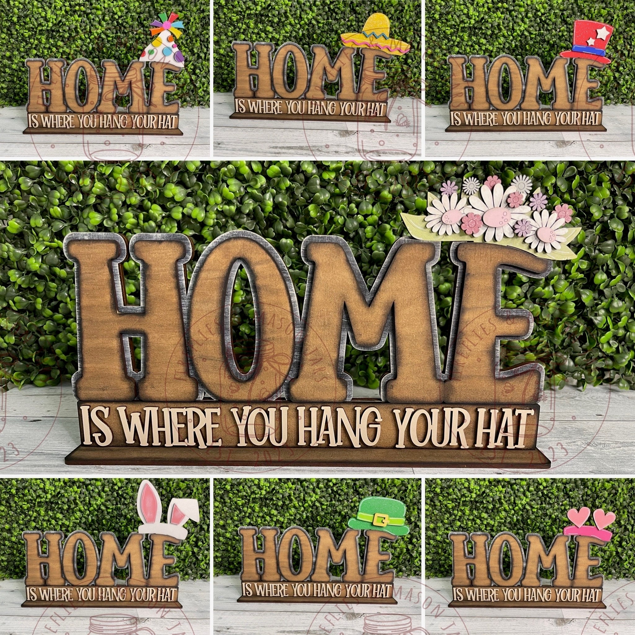 Home is Where You Hang Your Hat, Interchangeable Hats, Home Decor ...