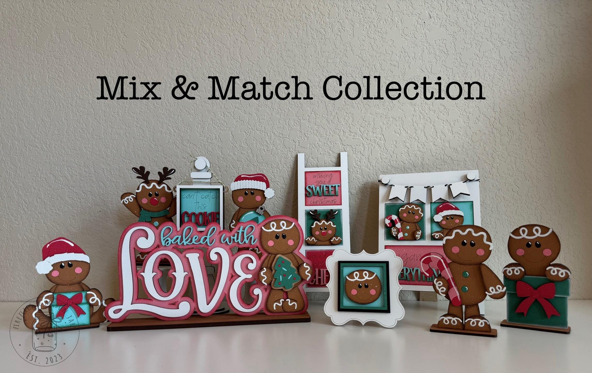 Gingerbread Standing Shelf Sitters, Winter Decorations, Tabletop Decor ...