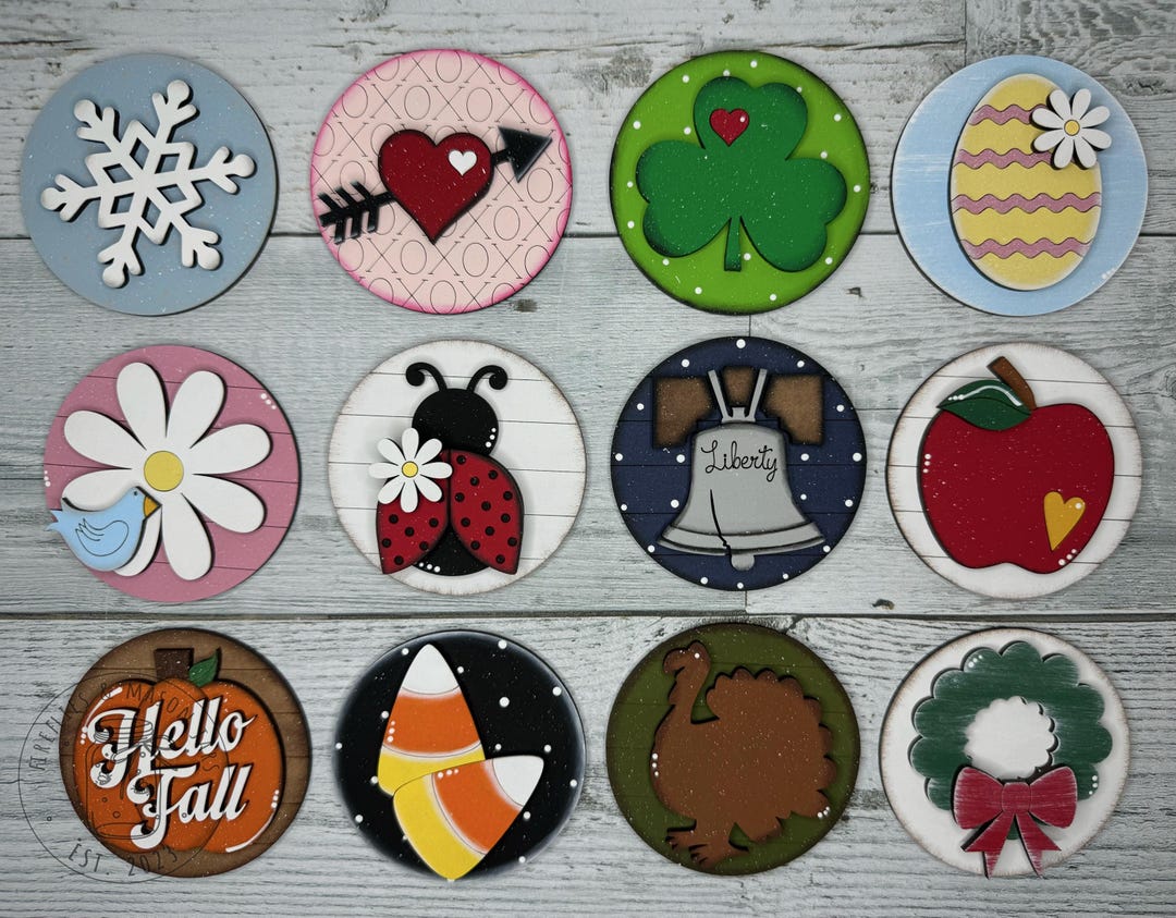 Seasonal 3” Rounds Volume 2: Interchangeable Rounds for Gnome, Shiplap ...