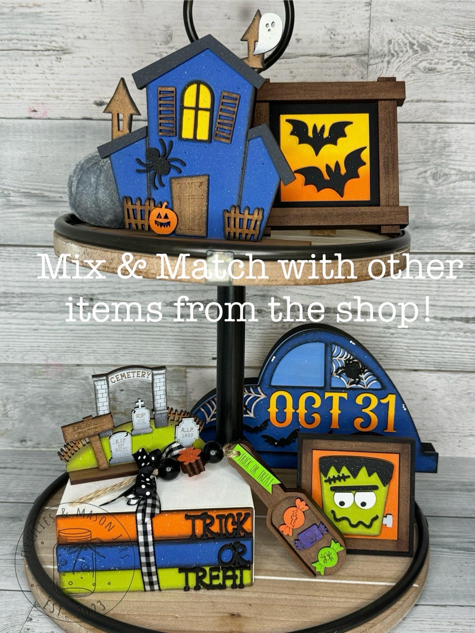 Halloween MINI Leaning Ladder Tiles | Home Decor, Tiered Tray Decor ...