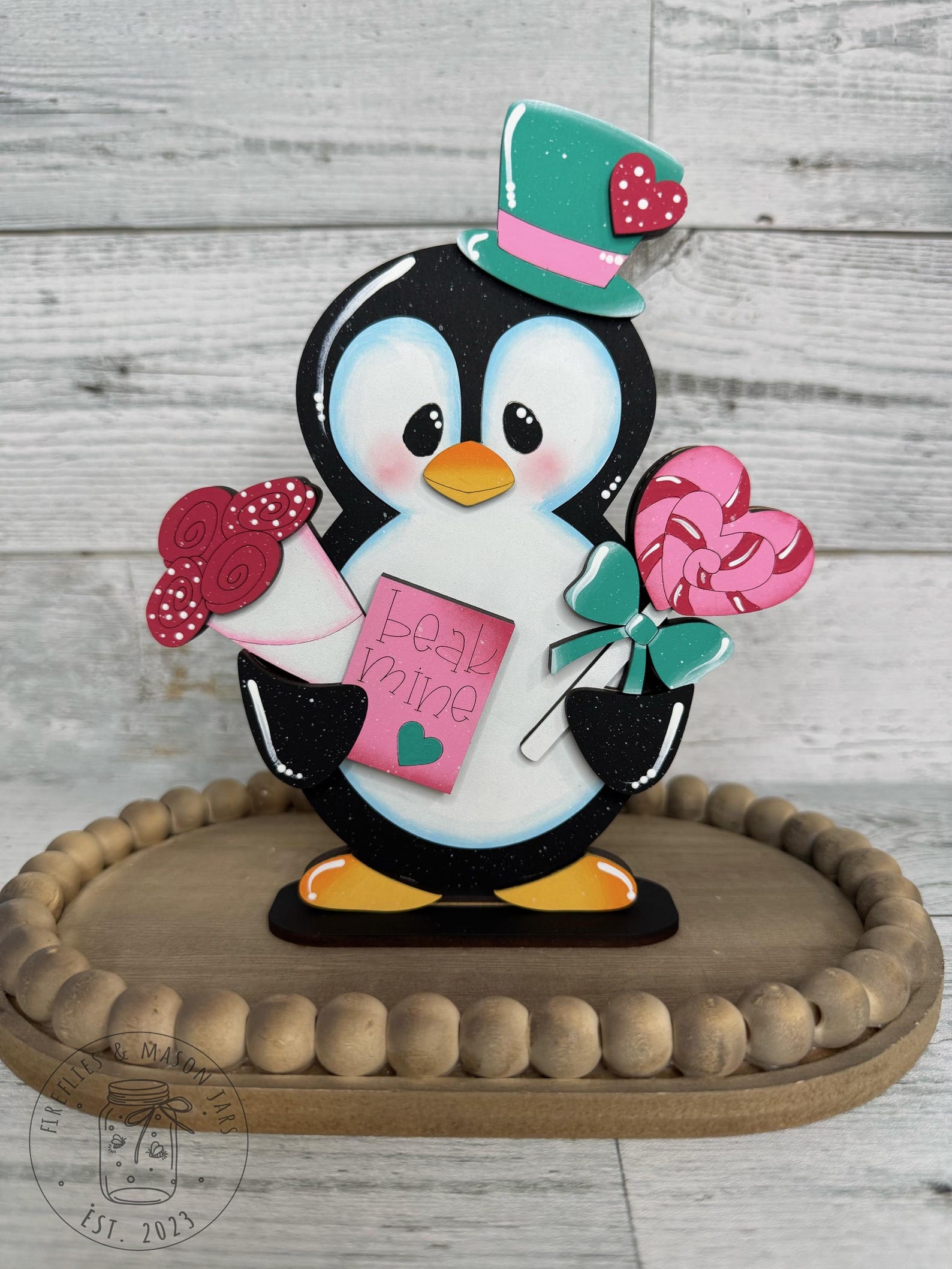 Valentine’s Day Penguin Standing Shelf Sitters, Winter Decorations ...