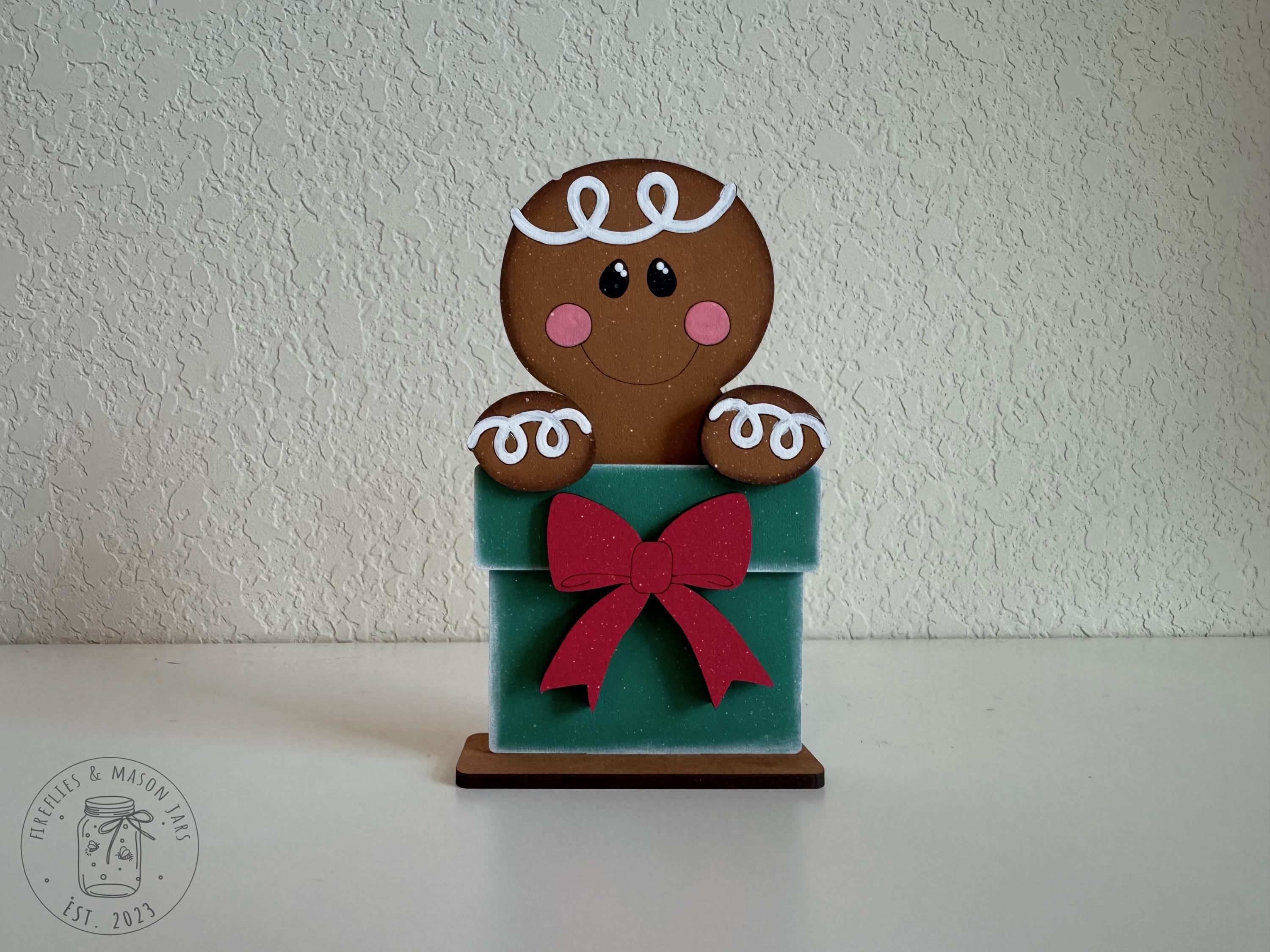 Gingerbread Standing Shelf Sitters, Winter Decorations, Tabletop Decor ...