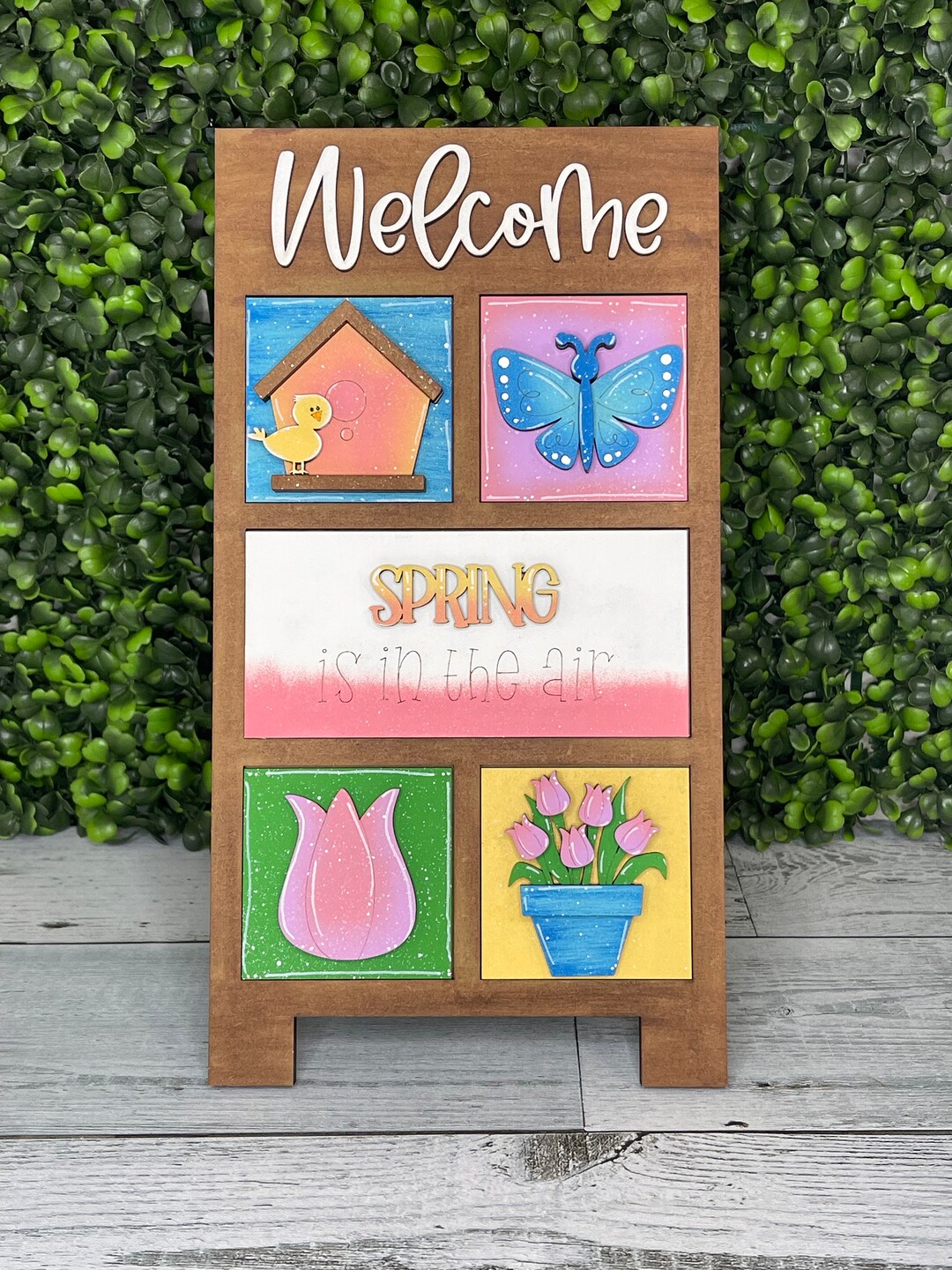 Spring MINI Leaning Ladder Tiles Home Decor, Tiered Tray Decor, Custom ...