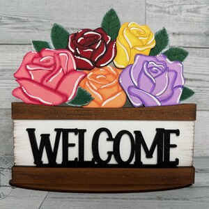 Roses | Add-on for Large Flower Baskets and More. Interchangeable Home ...