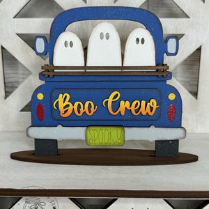 Boo Crew Halloween Home Decor Set, Farm Truck Tiered Tray Decor, Mini ...