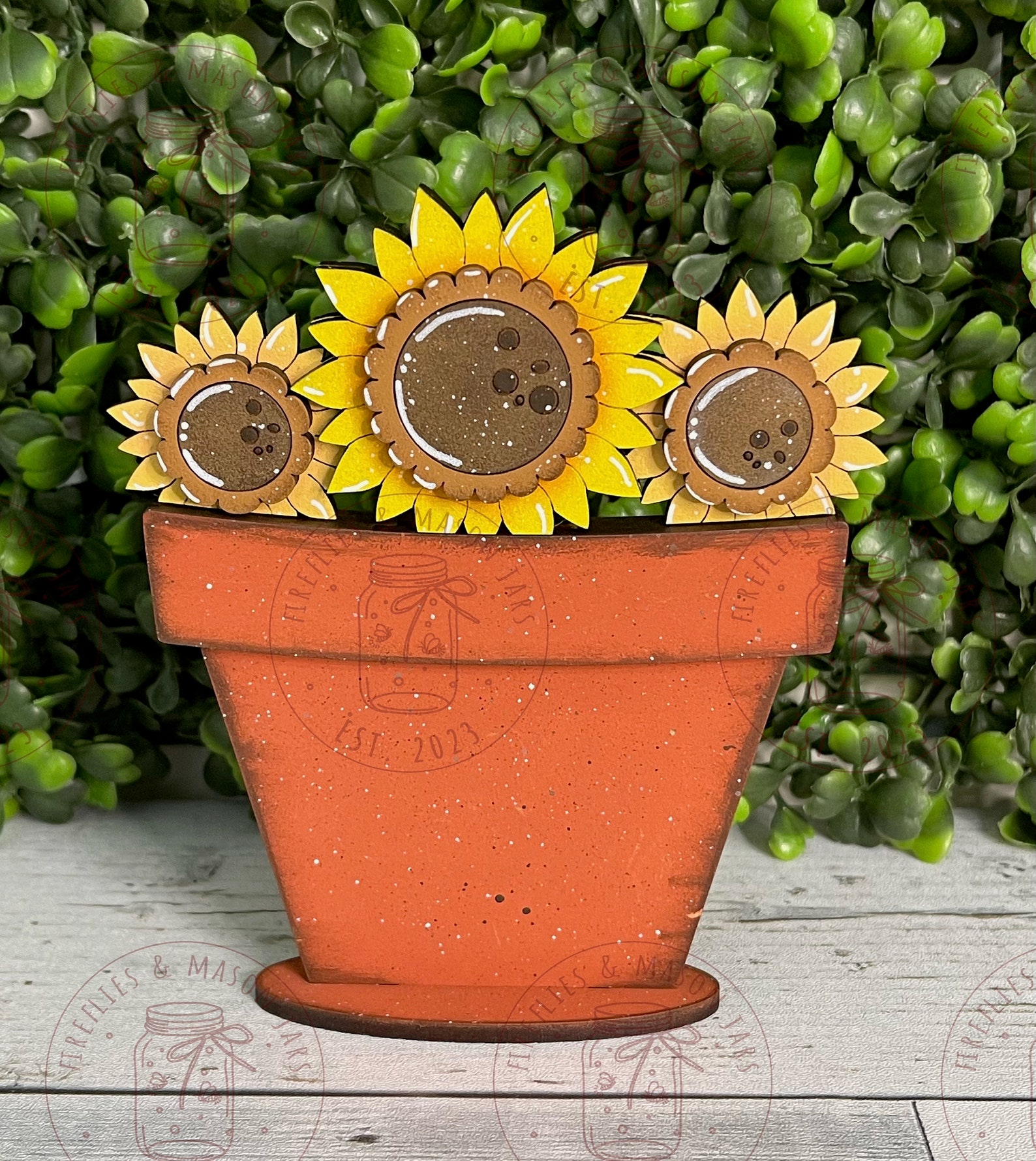 TINY SUNFLOWER Insert, Interchangeable Flower Basket, Flowerpot, Market Stand, Apple Basket ...