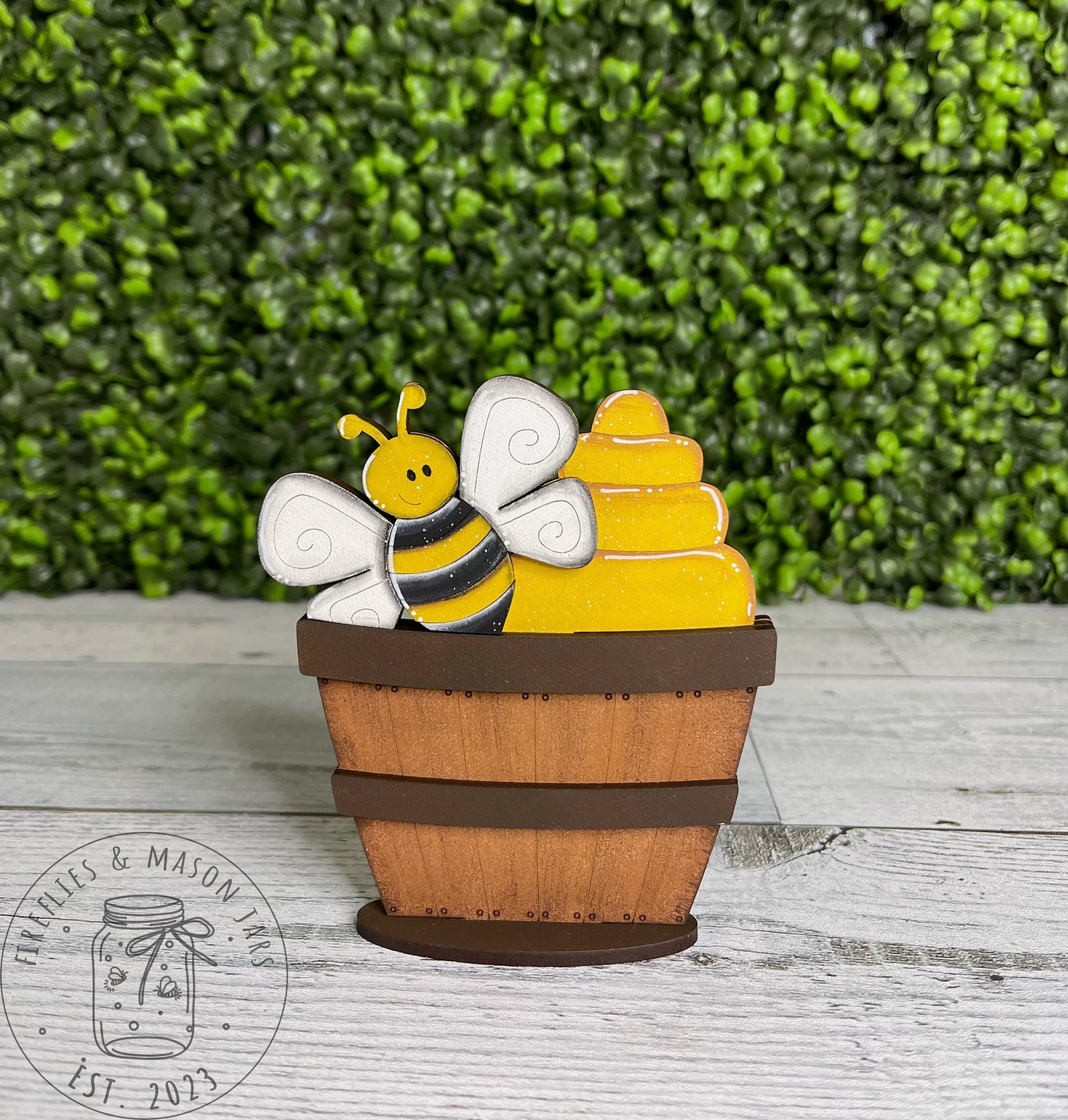 TINY HONEY BEE Insert, Interchangeable Flower Basket, Flowerpot, Market ...
