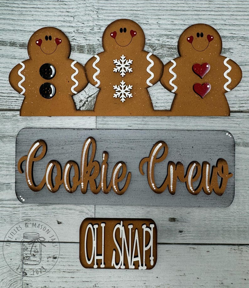 GINGERBREAD COOKIE CREW | 12" Farm Truck Add-on - Etsy