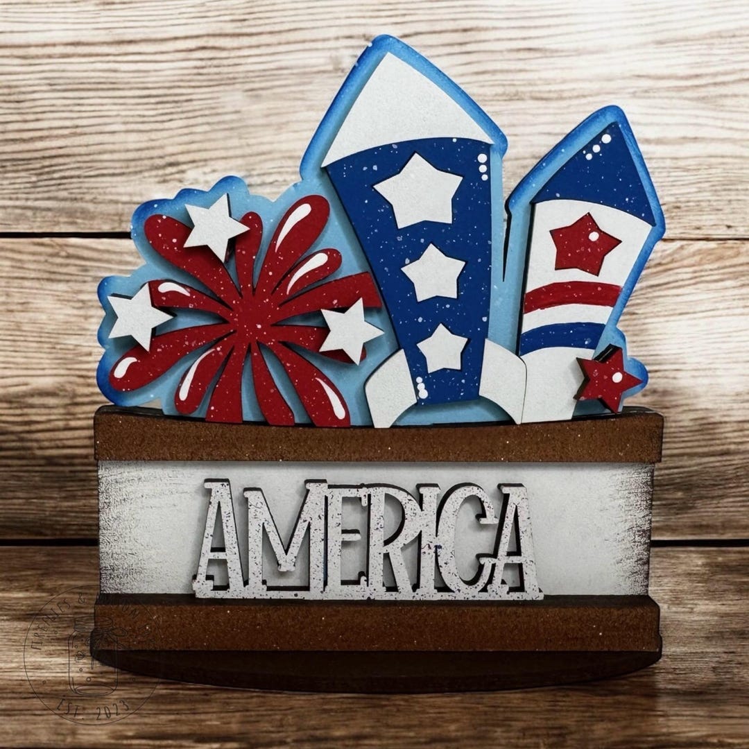 TINY RED, WHITE & Boom 4th of July Insert, Patriotic Decor ...