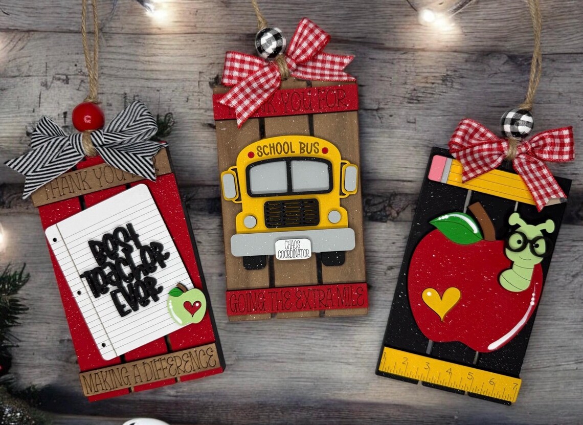 Teacher & Bus Driver Ornament, Gift Card Holder, Custom Gifts, Gifts ...