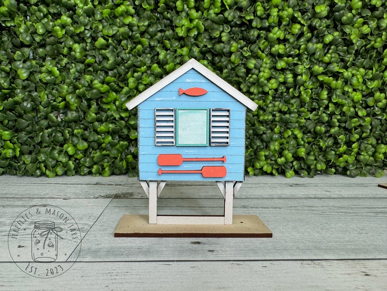 Vibrant Beach House Village Tabletop Decor | Beach House Summer Decor ...