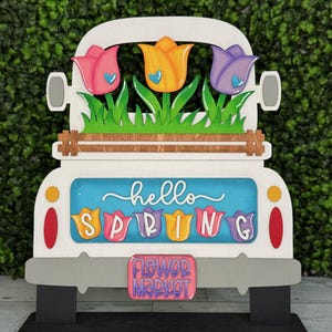 HELLO SPRING | 12" Truck Farm Truck Add-on - Etsy