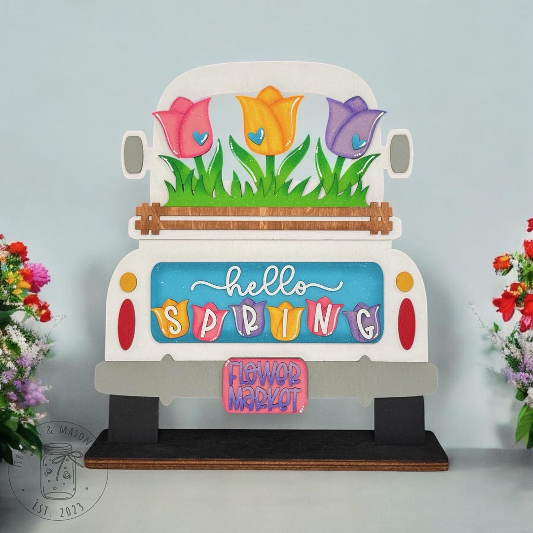 Farm Truck Add-on | HELLO SPRING | Spring Home Decor, Seasonal ...