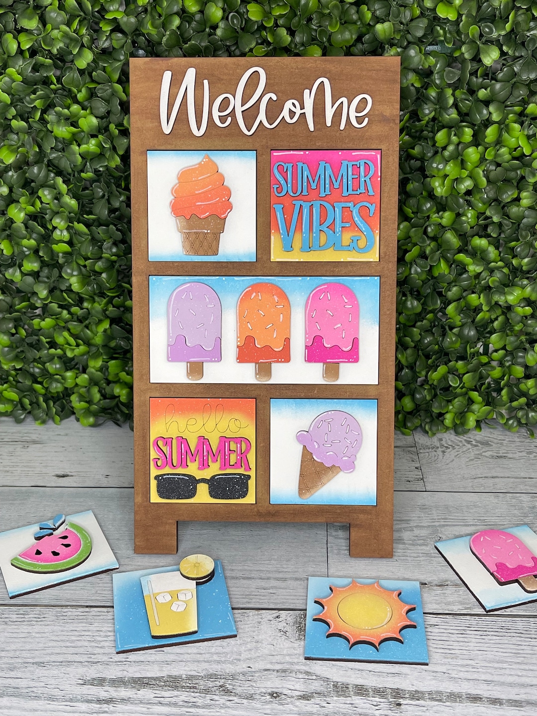 Summer MINI Leaning Ladder Tiles | Home Decor, Tiered Tray Decor ...