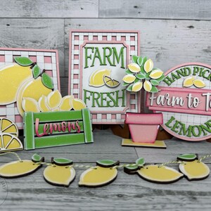 Lemon Home Decor Set, Tiered Tray Signs, Sold as a Set or Individually ...