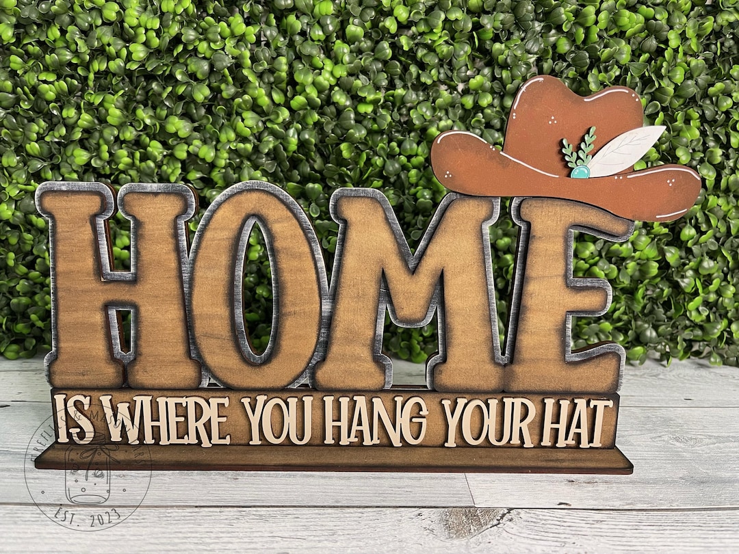 Home is Where You Hang Your Hat, Interchangeable Hats, Home Decor ...