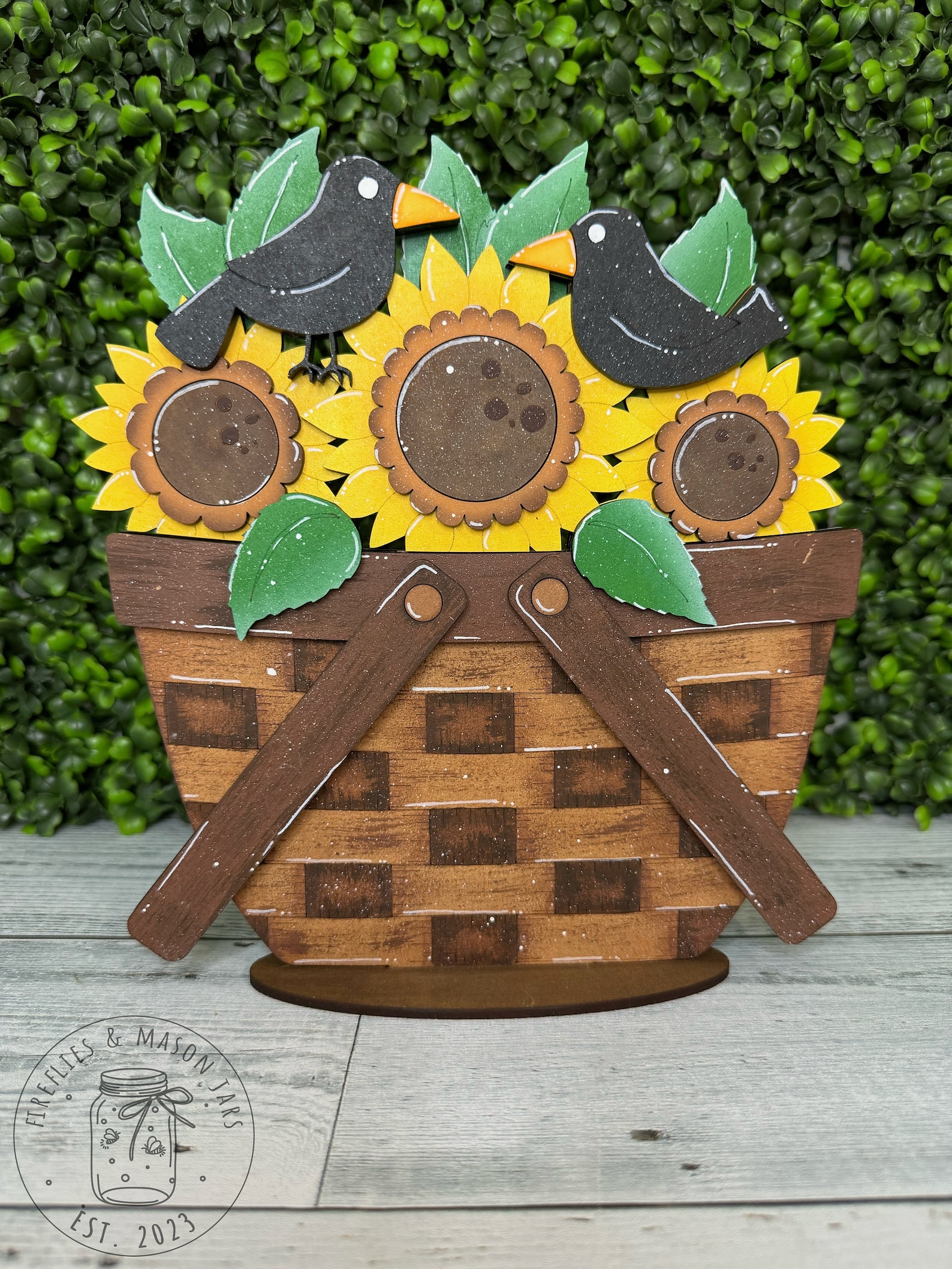 Sunflower Crow | Add-on for Large Flower Baskets and More ...