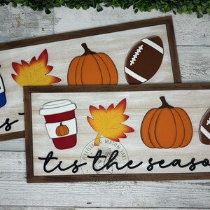 Tis the Season for Football Leaning Sign: Fall Wall Decor, Customize to ...