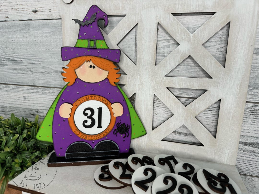 Standing Halloween Witch Countdown Shelf Sitter, Gifts for Kids, Fall ...