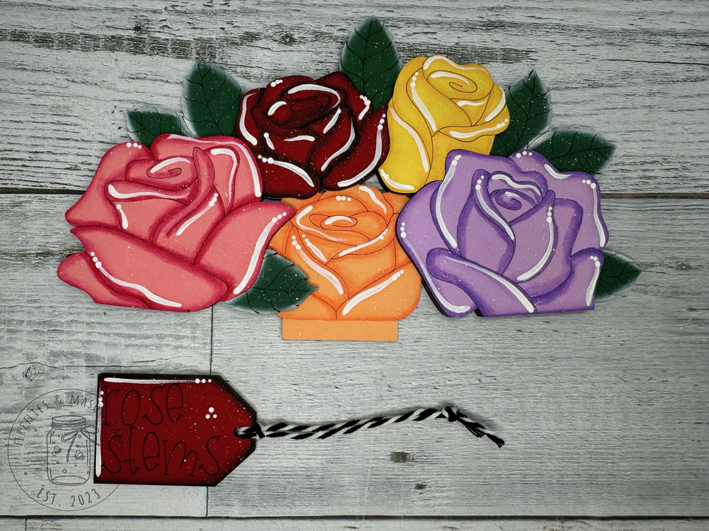 Roses | Add-on for Large Flower Baskets and More. Interchangeable Home ...