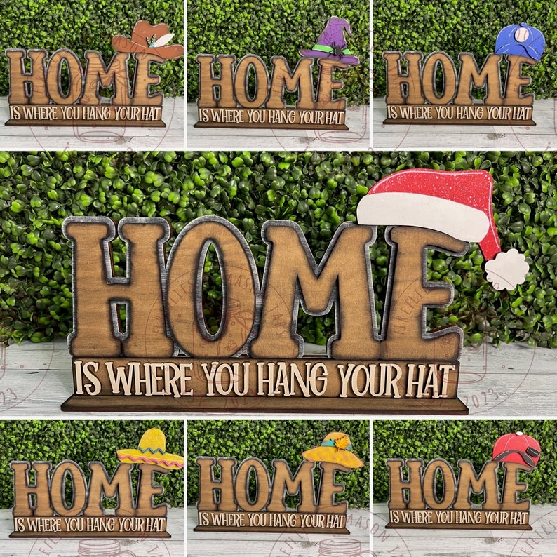 Home is Where You Hang Your Hat, Interchangeable Hats, Home Decor ...