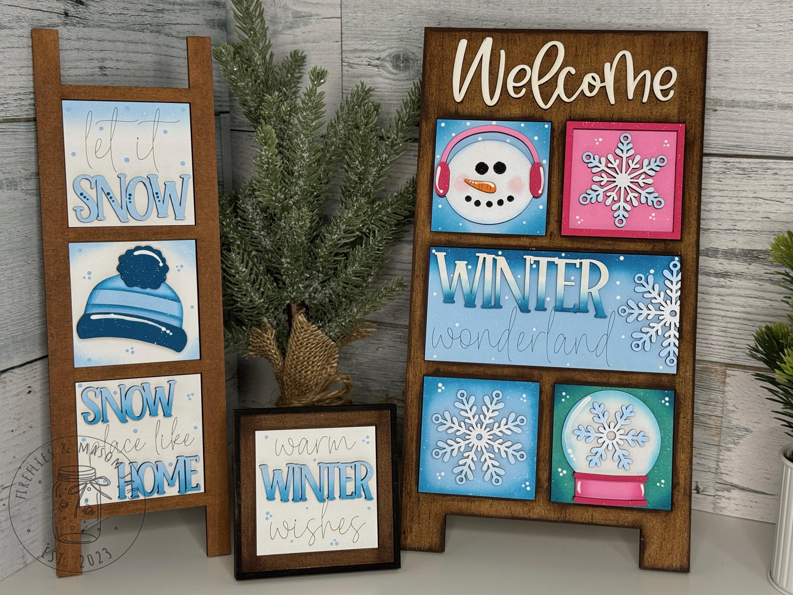 Winter MINI Leaning Ladder Tiles | Home Decor, Tiered Tray Decor ...