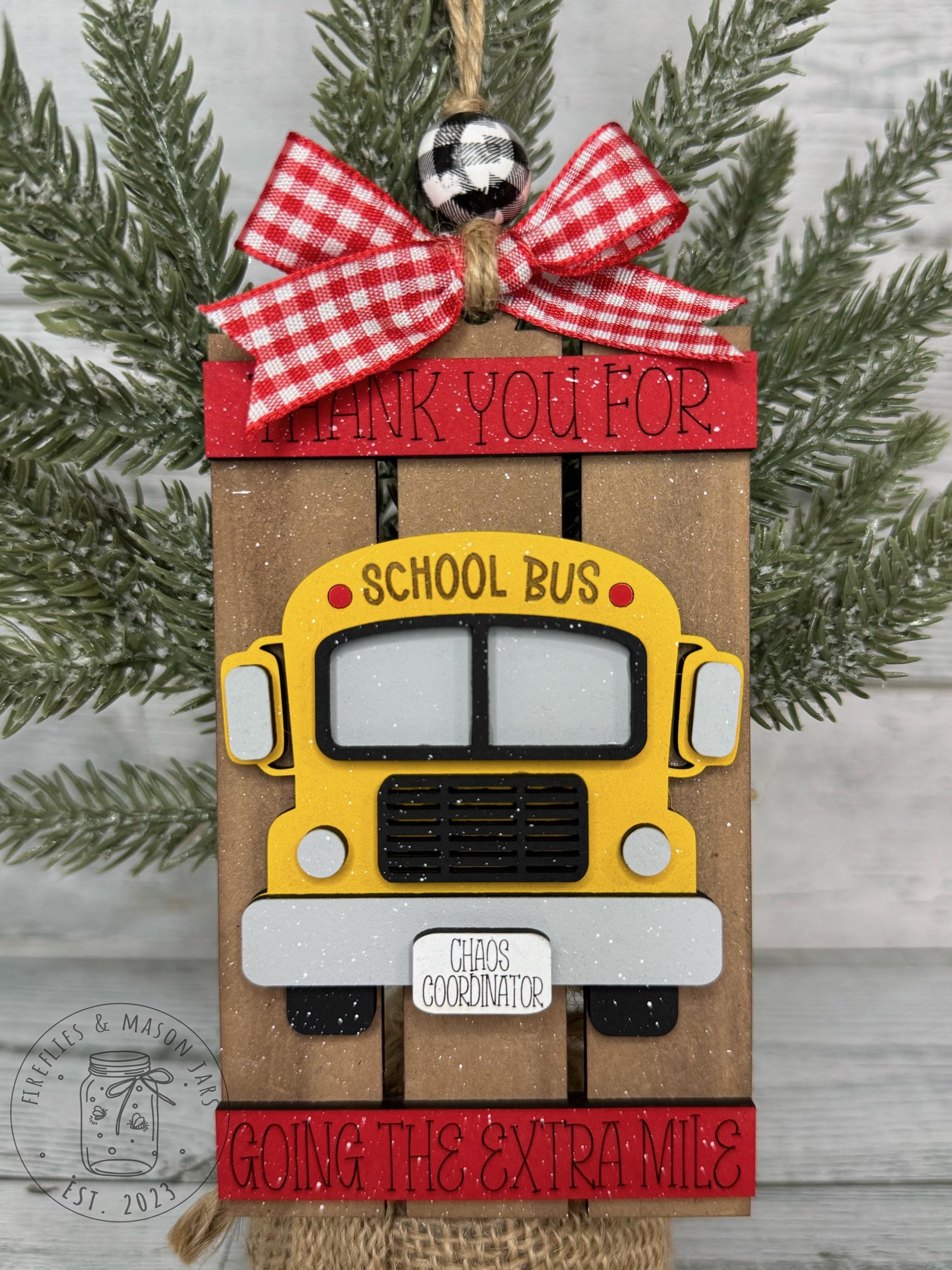 Teacher & Bus Driver Ornament, Gift Card Holder, Custom Gifts, Gifts ...