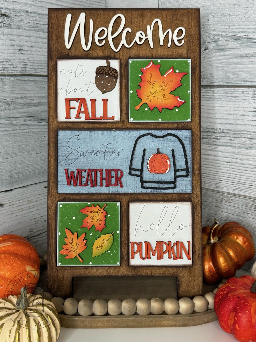 Fall MINI Leaning Ladder Tiles | Home Decor, Tiered Tray Decor, Custom ...