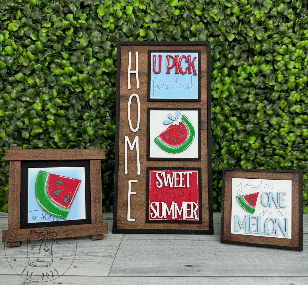 Watermelon MINI Leaning Ladder Tiles | Home Decor, Tiered Tray Decor ...
