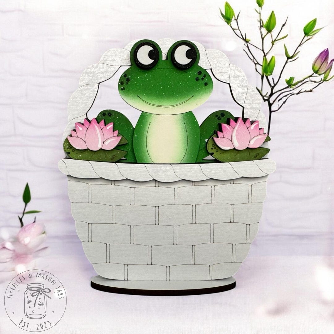 TINY FROG Insert, Interchangeable Flower Basket, Flowerpot, Market ...