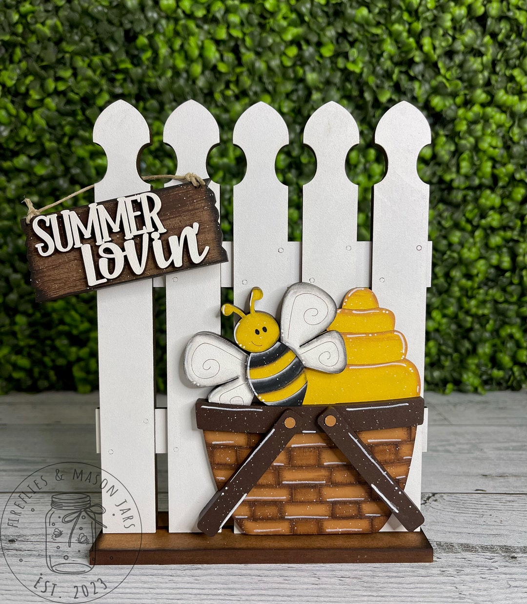 TINY HONEY BEE Insert, Interchangeable Flower Basket, Flowerpot, Market Stand, Apple Basket ...