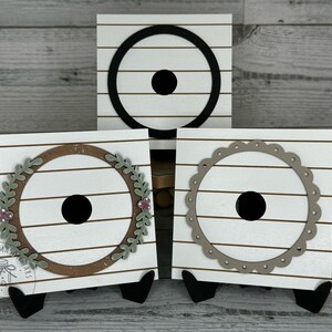 Shiplap Mini Sign: Farmhouse Decor for 3” Round Interchangeable Add-on ...