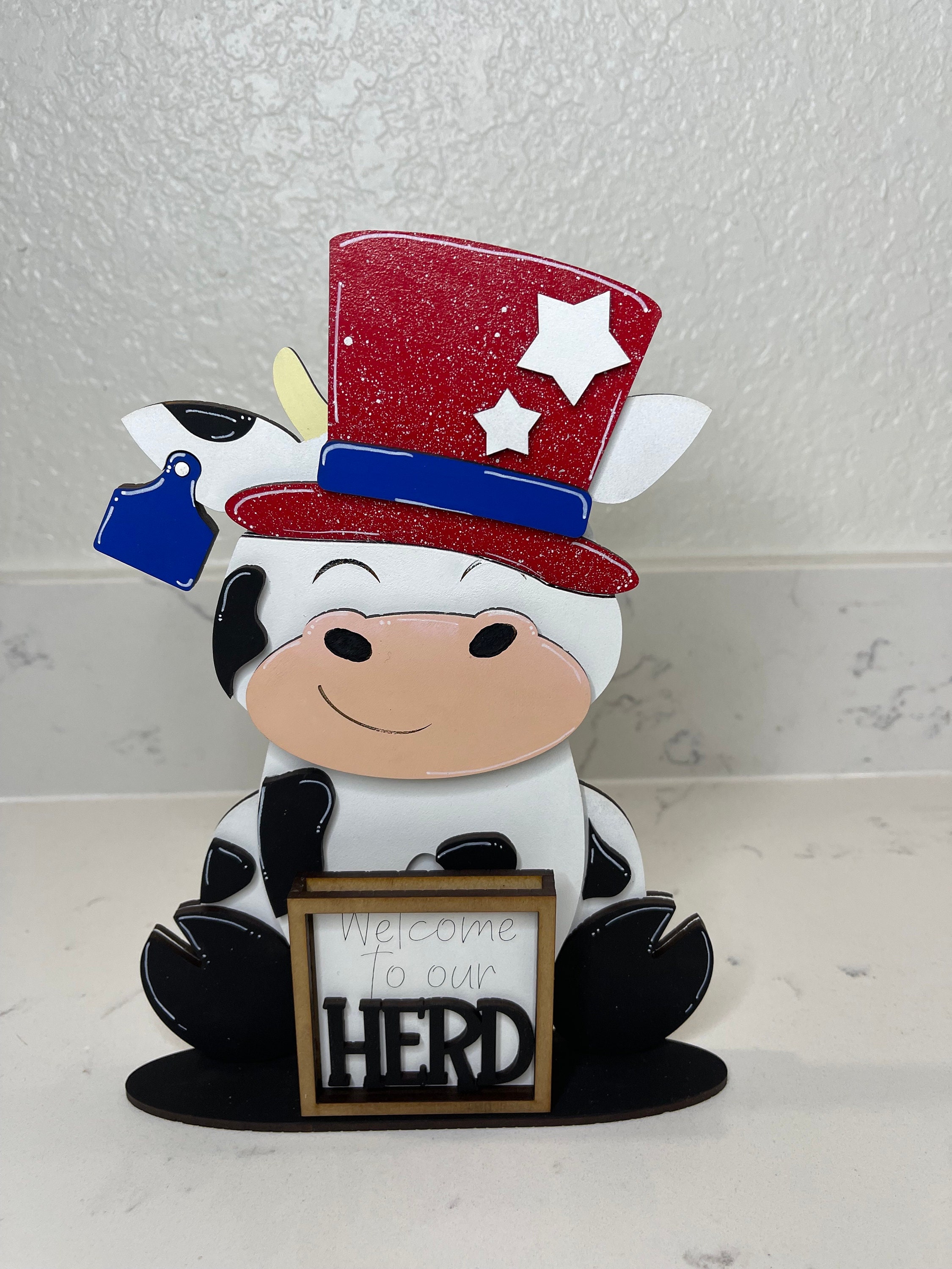 Milk Cow Interchangable With Hats and Sign - Etsy
