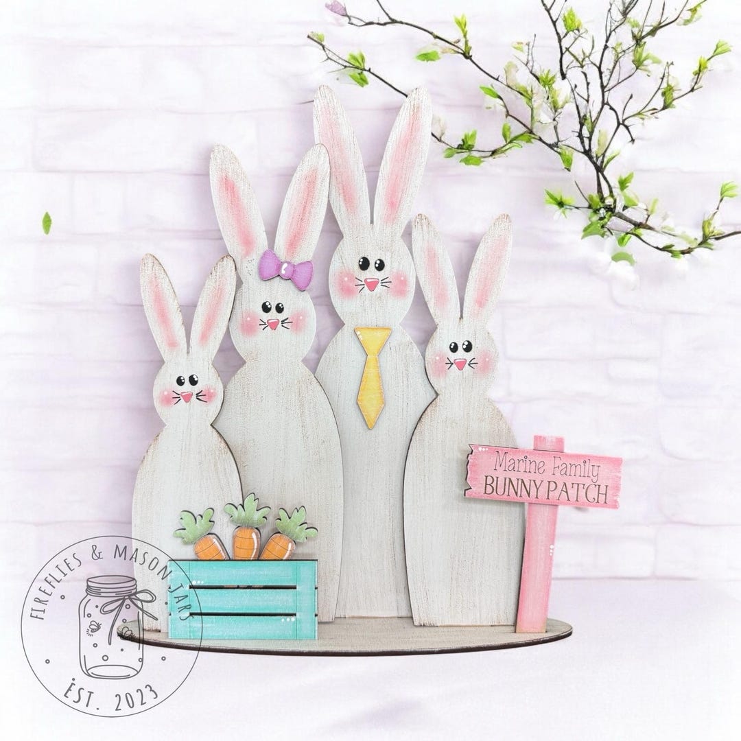 Personalized Easter Bunny Standing Family, Custom Spring & Easter ...