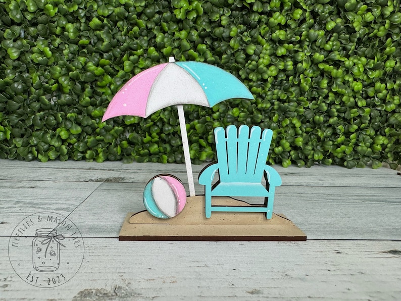 Vibrant Beach House Village Tabletop Decor | Beach House Summer Decor ...