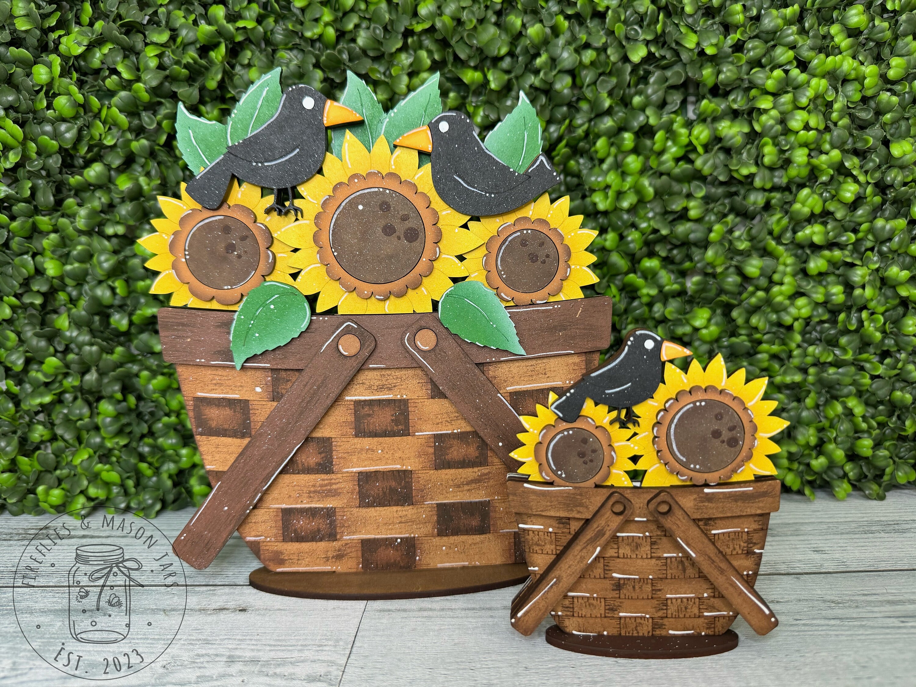 Sunflower Crow | Add-on for Large Flower Baskets and More ...