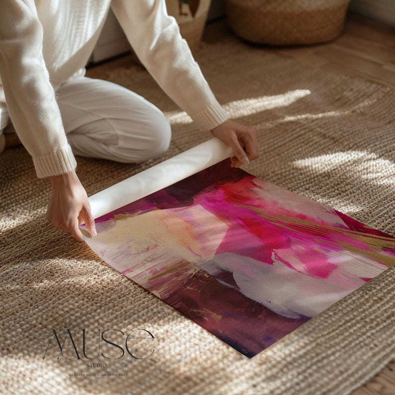 Fine Art Print by Muse Studio • Burgundy Abstract Giclee • Coquette ...