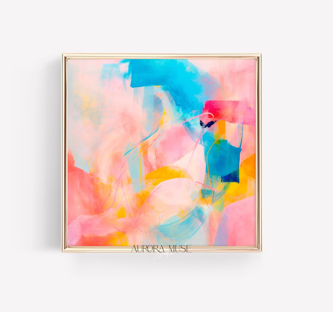 PRINTABLE ART Colorful Modern Wall Art, Bright Colorful Art Prints ...