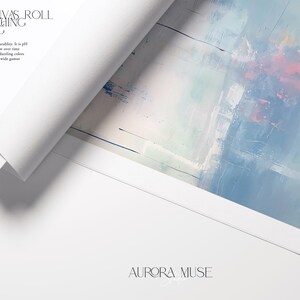 Baby Blue Large Abstract CANVAS PRINT, Horizontal Painting, Canvas ...