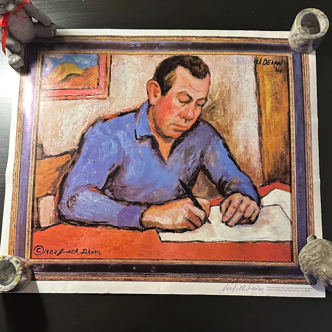 Judith Deim's, Steinbeck Writing Sea of Cortez. 39/800 Painting Print ...