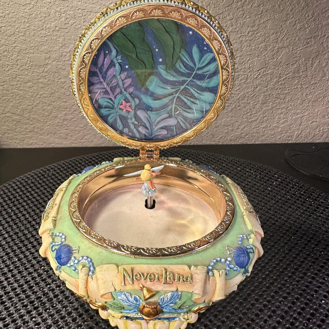 1951 Peter Pan’s Tinkerbell, Neverland Music Box. Highly Collectible ...